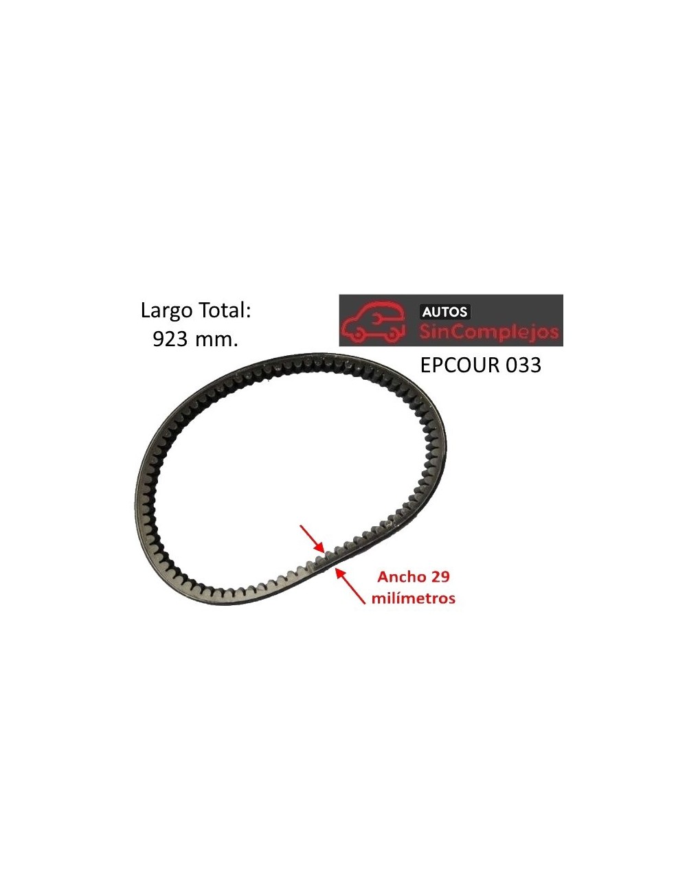 CORREA DE VARIADOR DE CAJA CAMBIO. EPCOUR 033